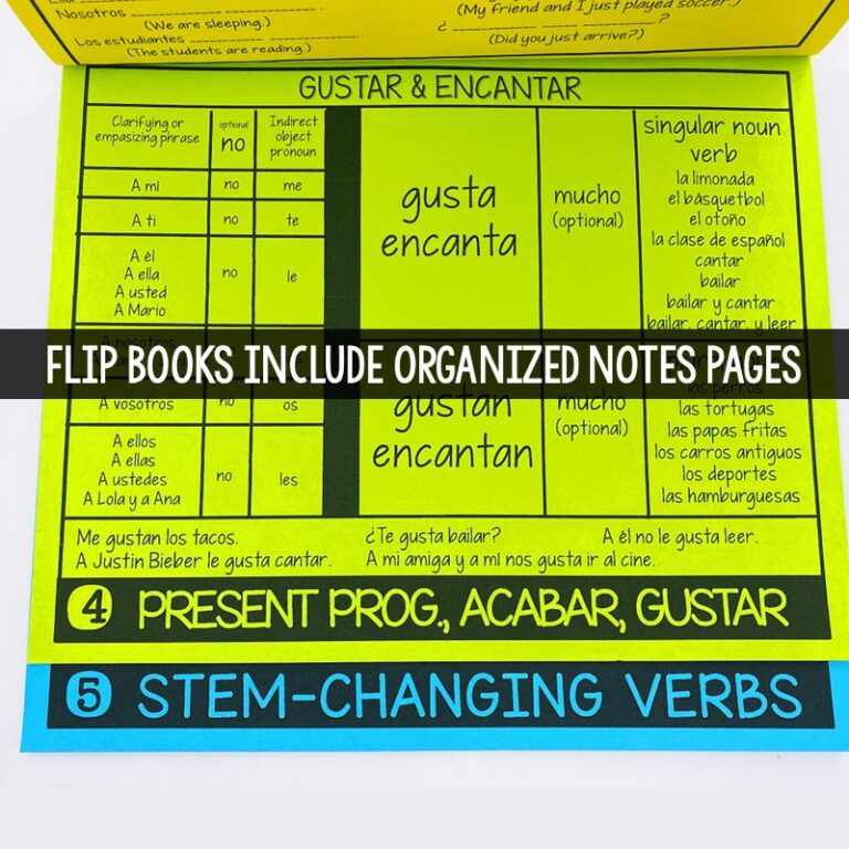 Spanish Grammar Flip Books MEGA Bundle - Sra. Cruz